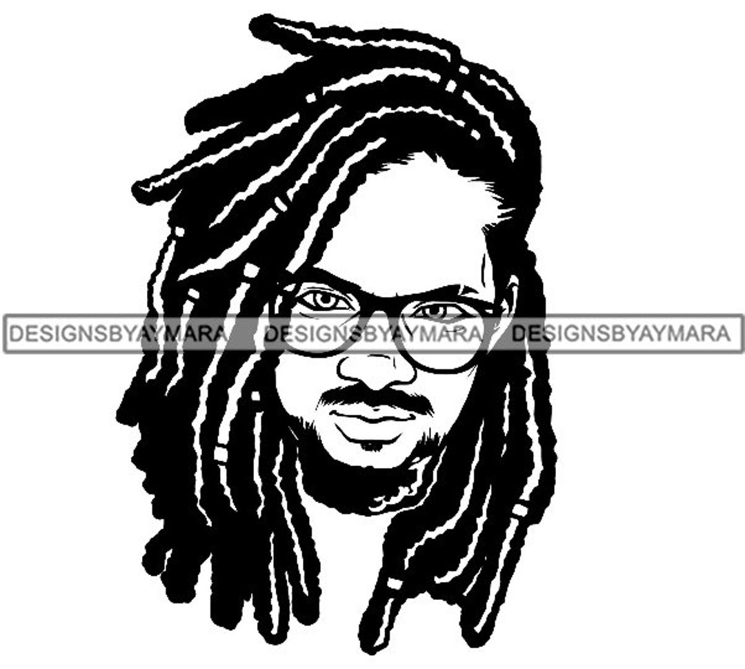 Handsome Young Man With Dread Locs Dreads Wearing Glasses Goatee Loc ...