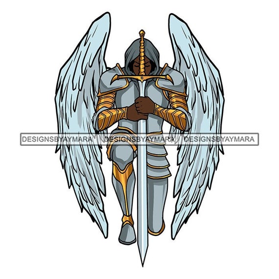 Angel Wings Armor Hi Res JPG Stock Image "Angel Kneeling Praying