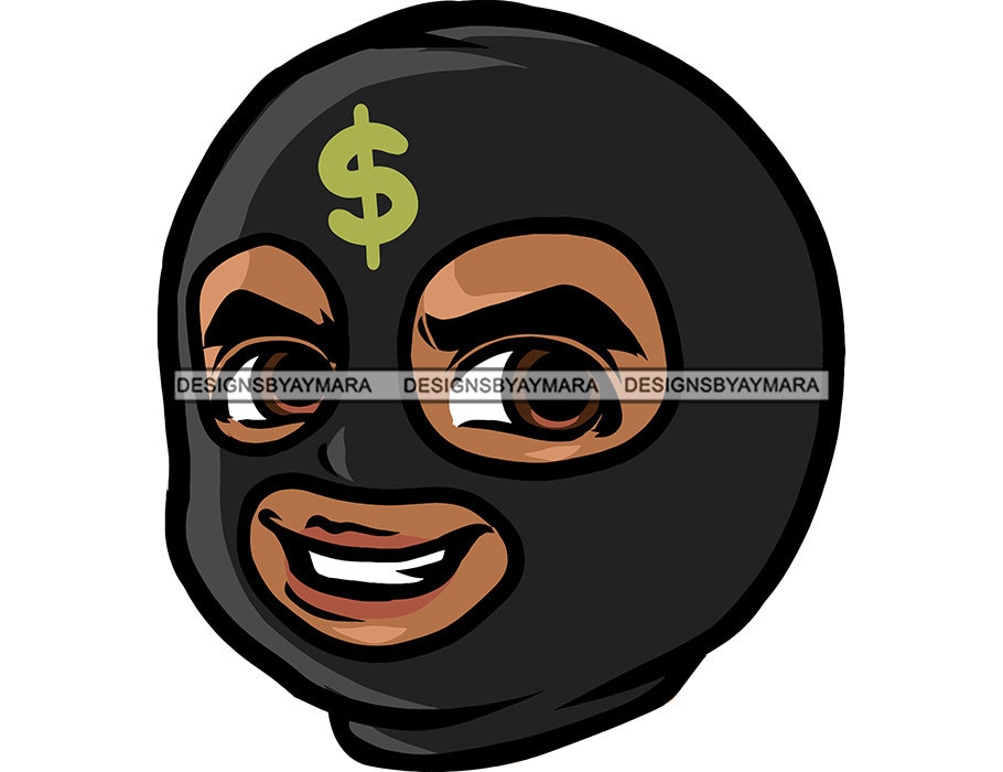 Gangster Toddler Baby Boy Face Ski Mask Cartoon Character Evil - Etsy