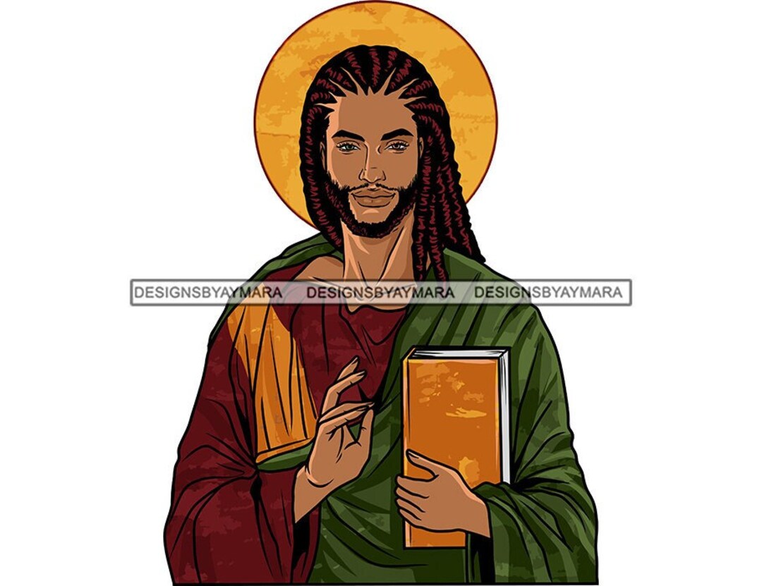 Black Attractive Jesus Christ Dread Locs Hair Son of God Holy Christian ...