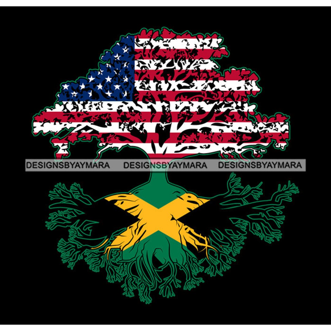 Jamaica Tree Root Flag Flags United States USA Country National ...