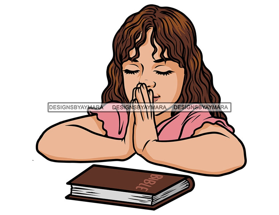 Caucasian Girl Praying God Bible Prayers Hands Worship Peace Pray Faith ...