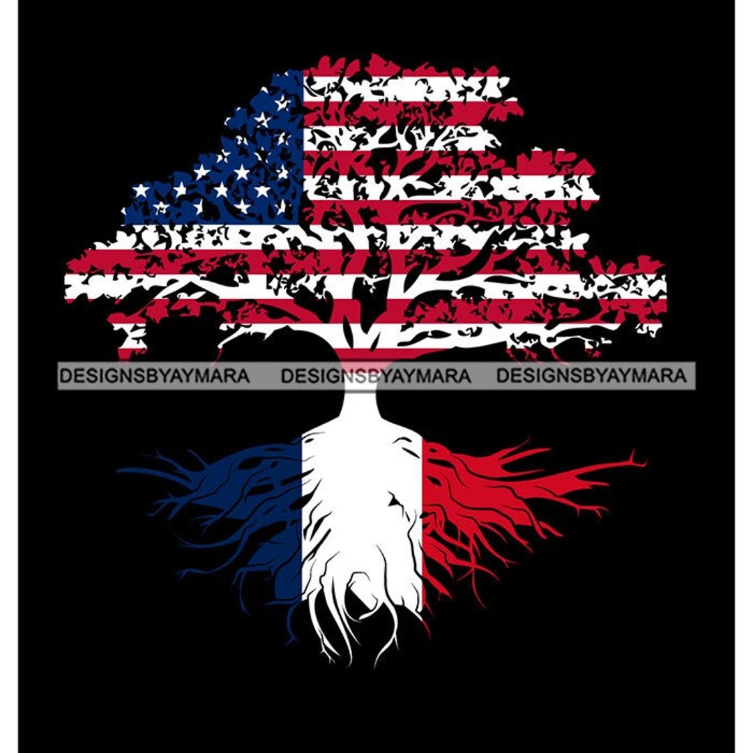 France Tree Root Flag Flags United States USA Country National American ...