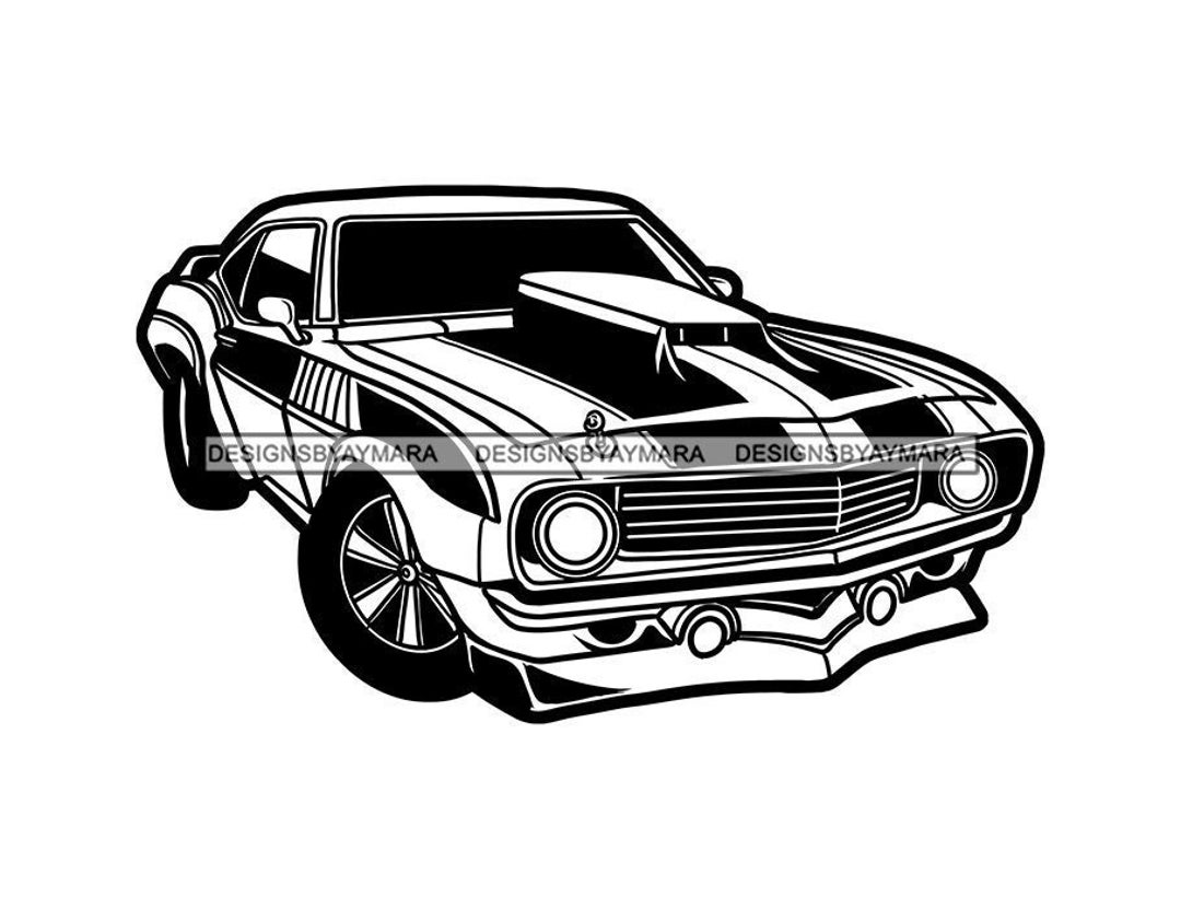 Muscle Race Car Sport Automobile Transportation Retro Vintage Speed ...