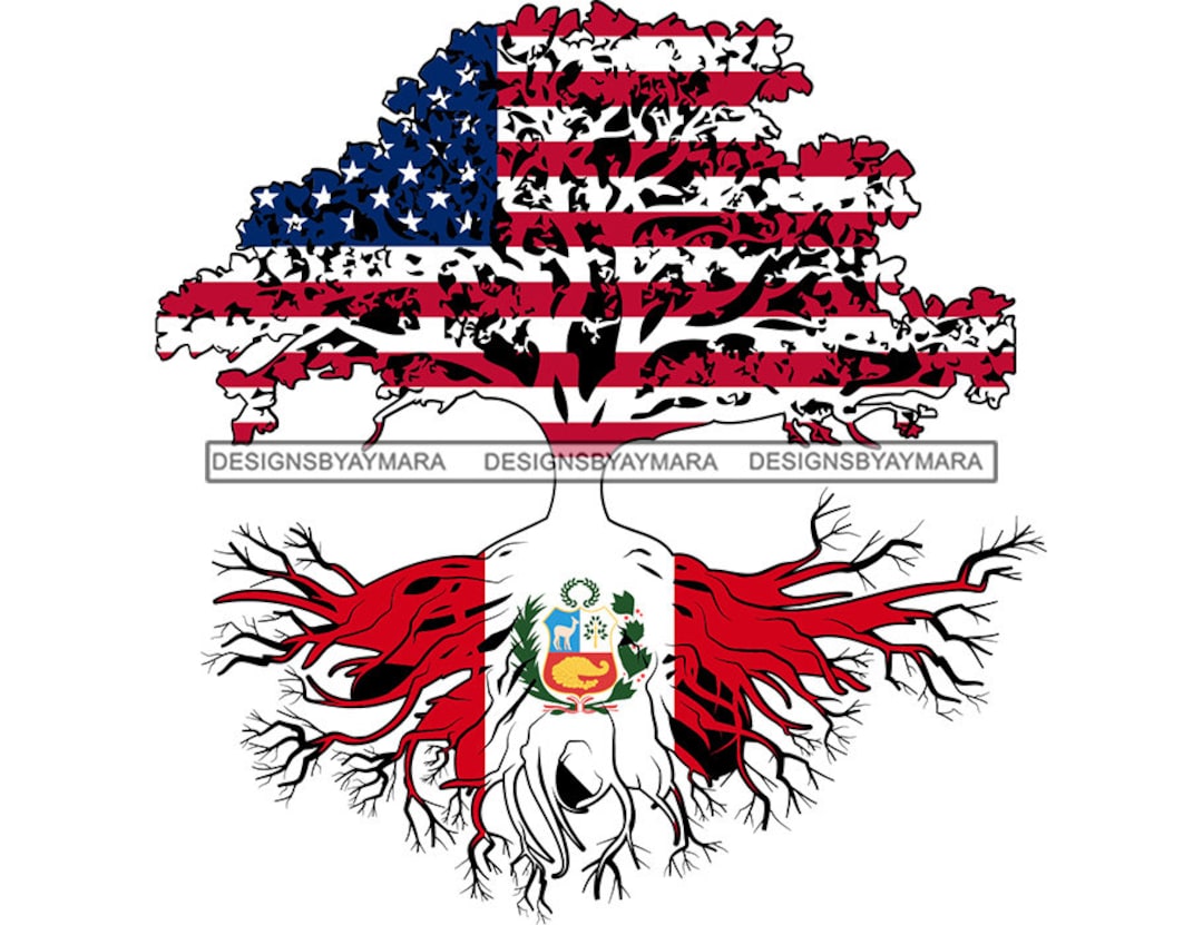 Tree Root Peru Flag Flags United States USA Country National Peruvian ...