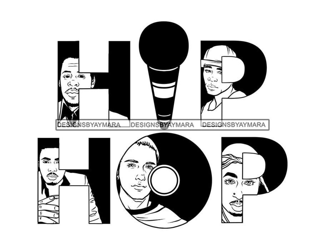 Hip Hop Microphone Record Men Male Music Retro Rappers Sing Rap Artist ...