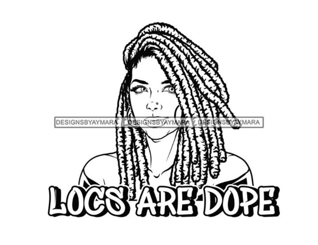 Dope Locs Black Woman Sister Locs Dreads Headshot Drape Over - Etsy