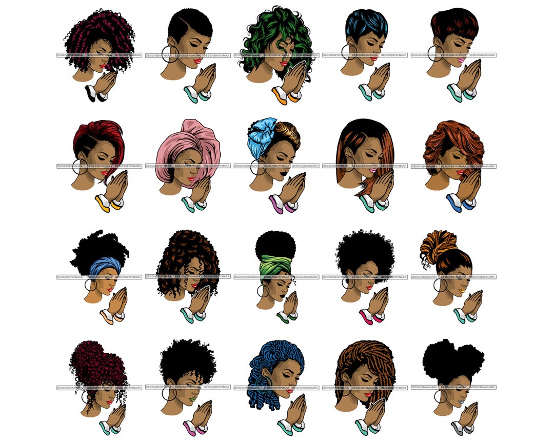 Bundle 20 Woman Praying Prayers God With Faith Family Love Lady Queen ...