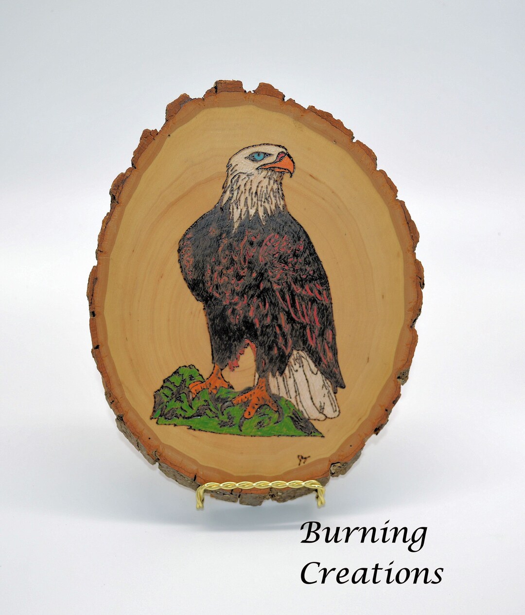 Bald Eagle, Pyrography, Wood Burned, Wood Burned Sign, Rustic Sign ...