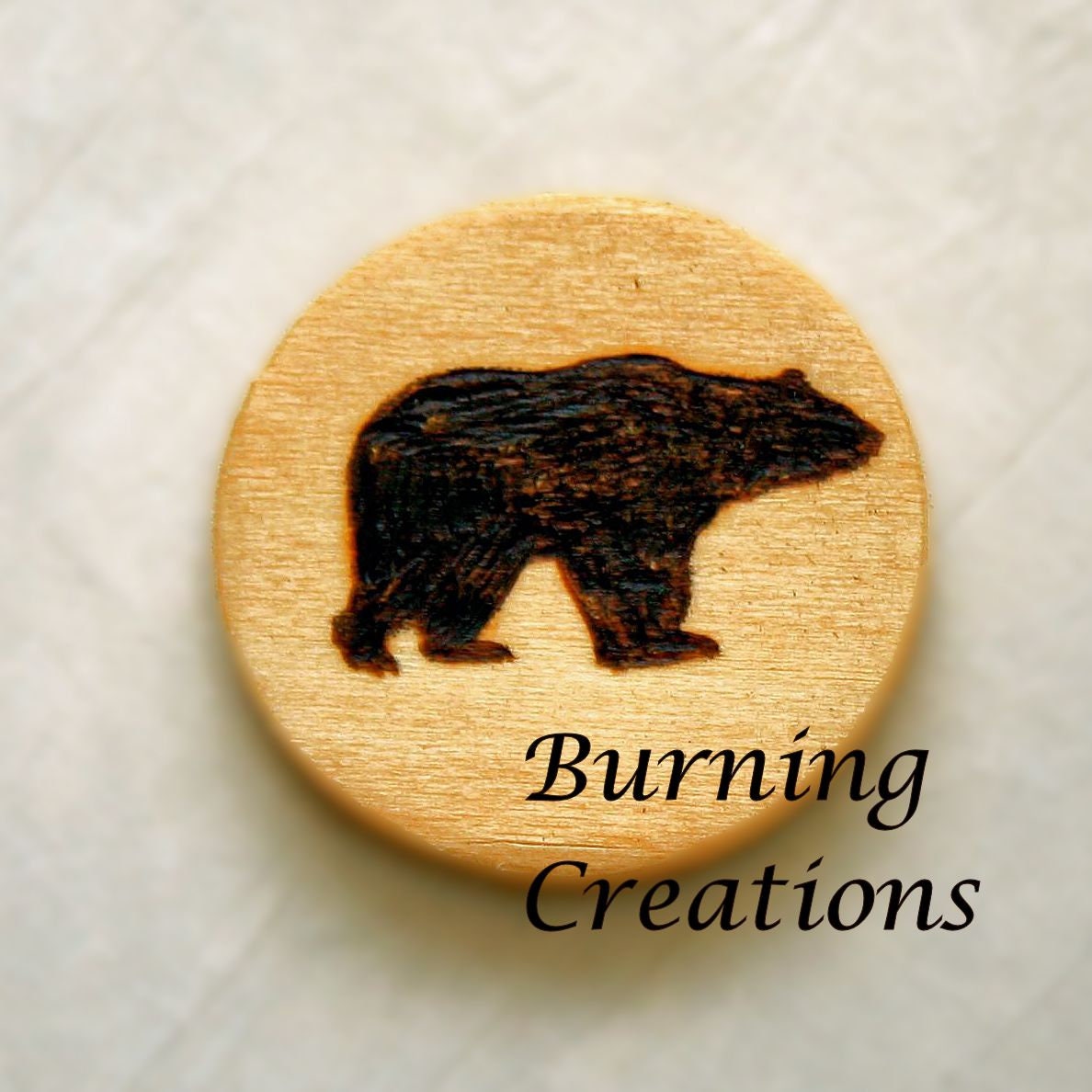 Bear Magnet Pyrography Wood Burned Wooden Magnet Magnet - Etsy