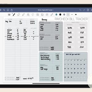 Digital Budget Tracker, Bill Tracker Worksheet, Digital Tracker ...