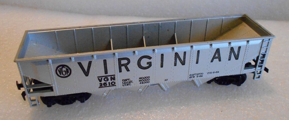 HO Scale: Tyco Virginian Open Hopper Car for Model Railroad - Etsy