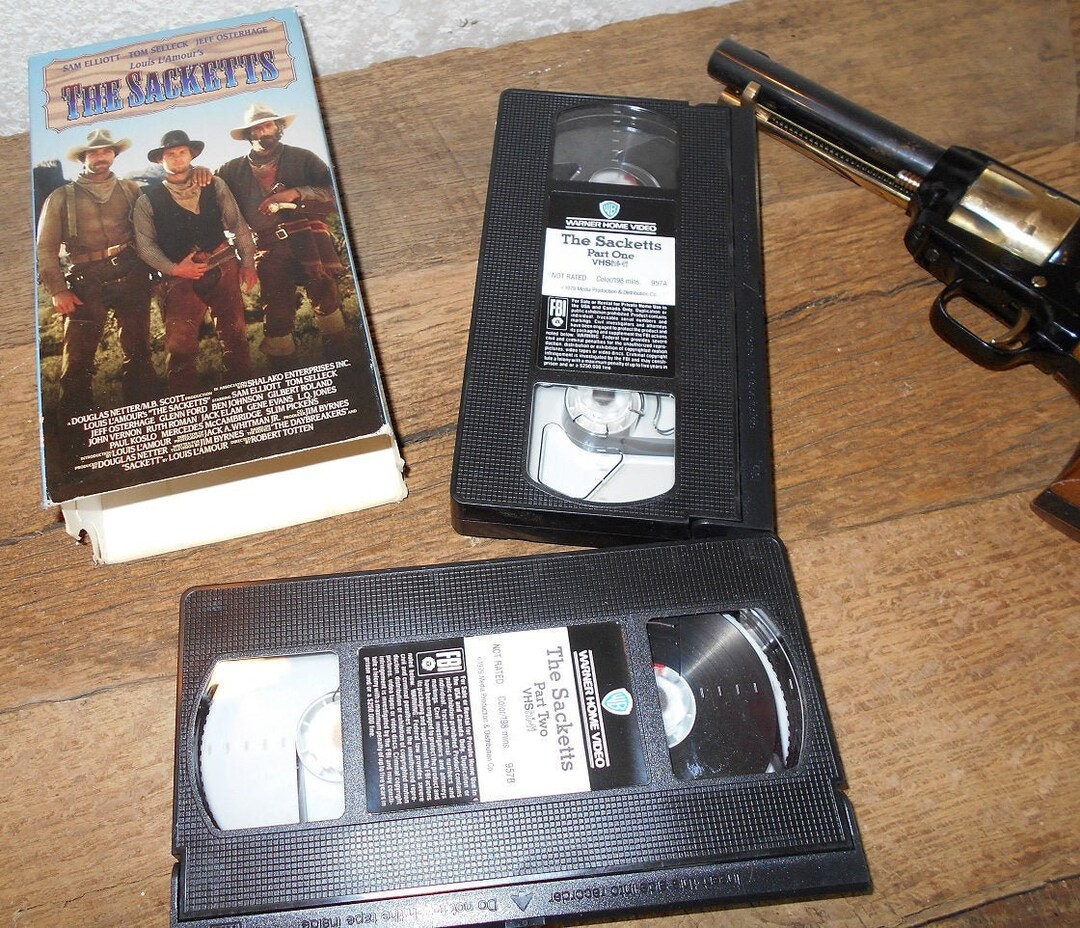 The Sacketts Movie, 2-VHS Set (1991) Old West Action Thriller, for Gift ...