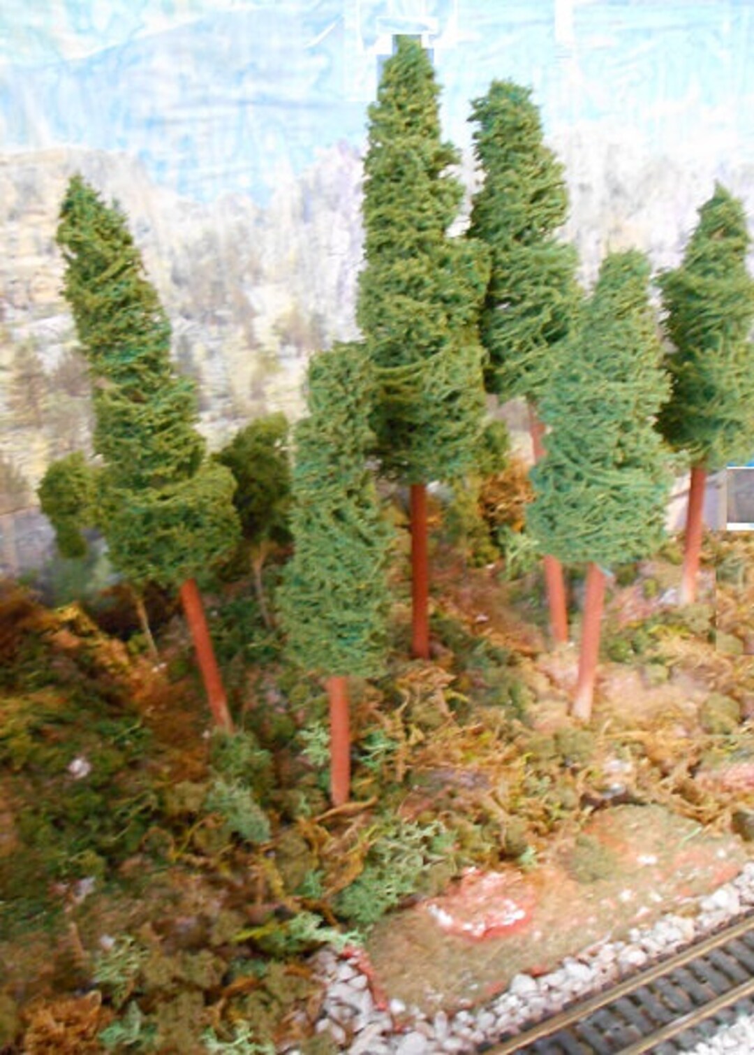 Lot: 6 Spruce Fir Pine Evergreen Trees for Wargames, HO/N/O Scale Model ...