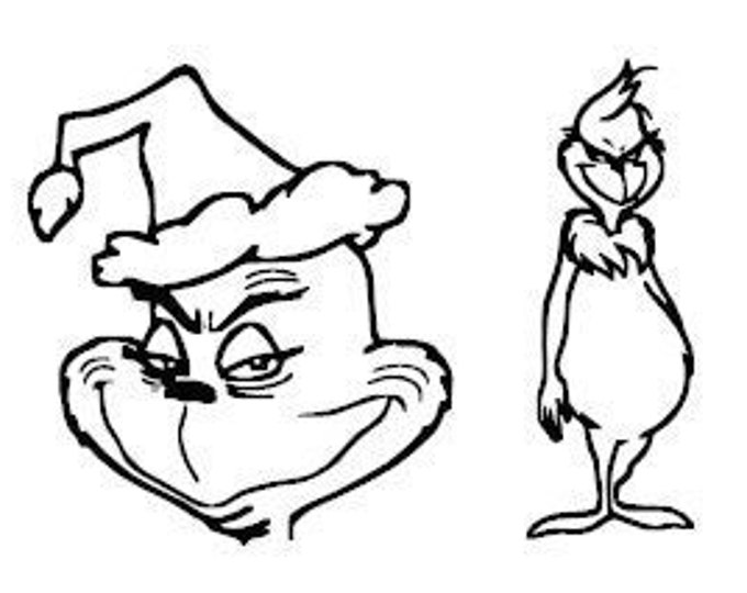 5 Different GRINCH Vinyl Decals set 2 of 2 Free Shipping - Etsy