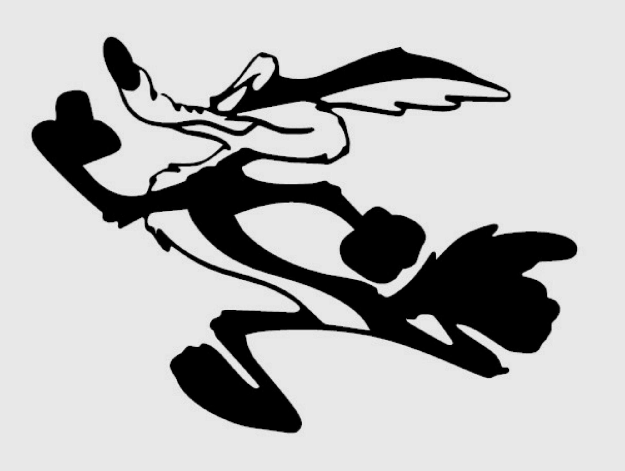 Wile E Coyote Tunnel Splat Vinyl Decal 6 Free - Etsy