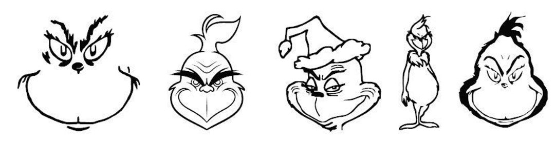 5 Different GRINCH Vinyl Decals (set 2 of 2 ) *** Free Shipping *** - Etsy