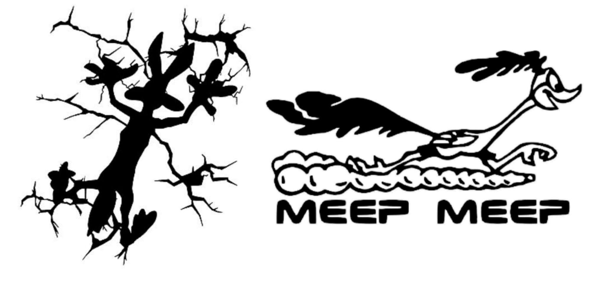 Roadrunner and Wile E Coyote Splat 2pk Decal Set Free - Etsy