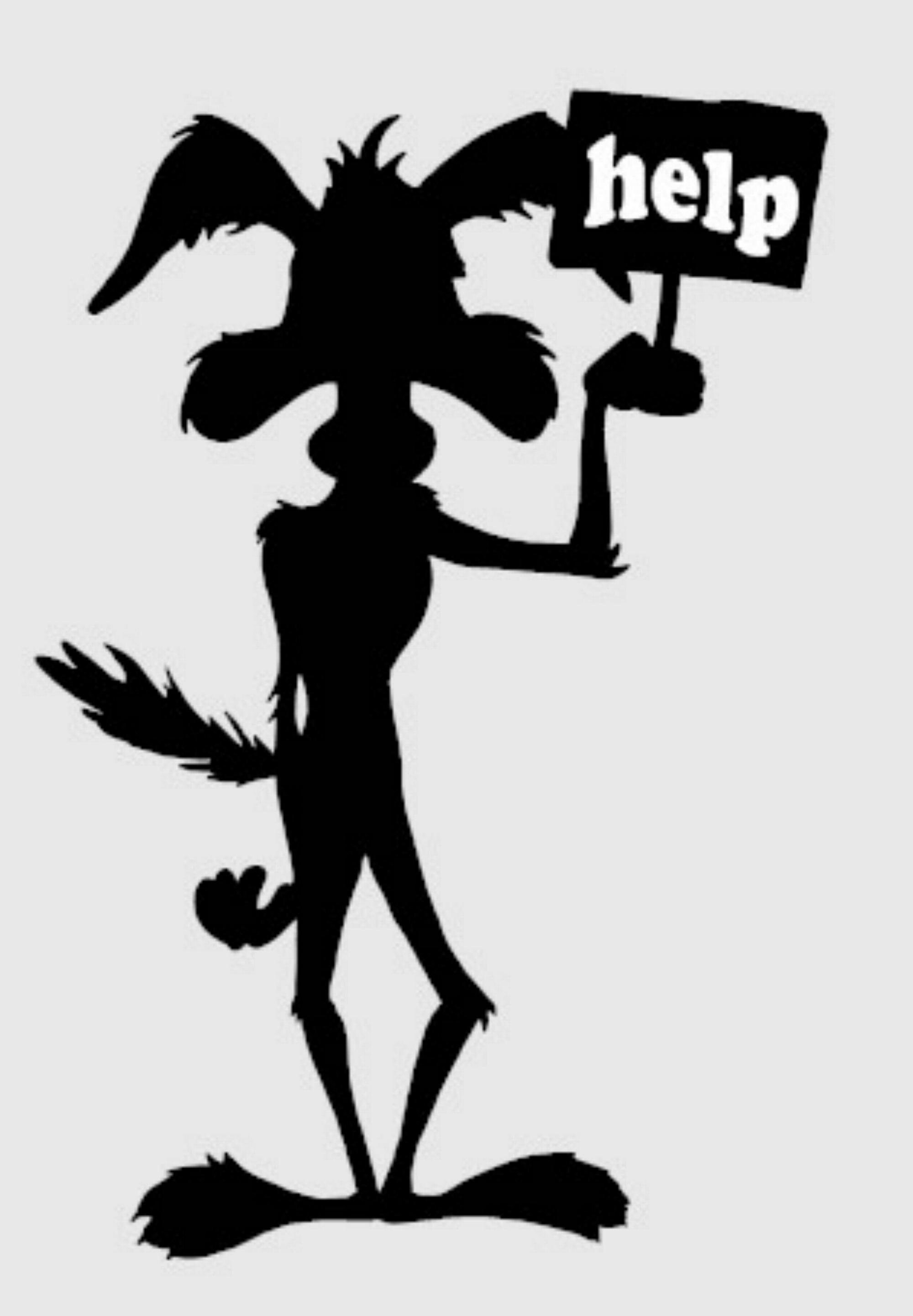 Wile E Coyote Splat W/cracks Vinyl Decal 6 Free - Etsy UK