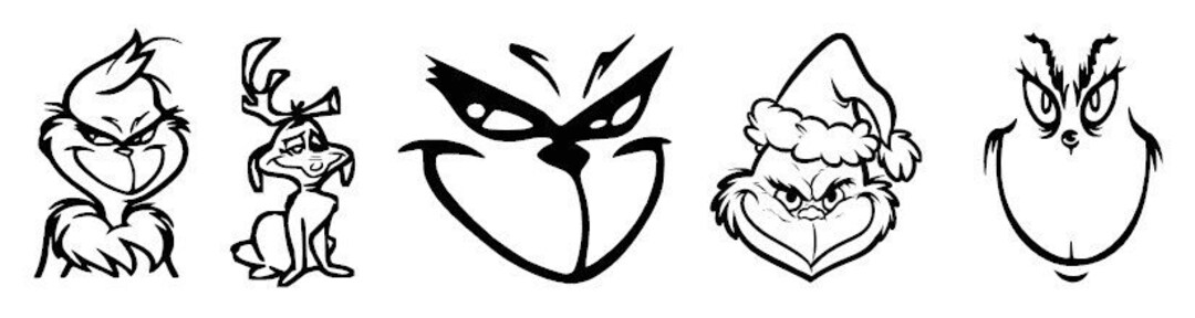 5 Different Grinch Vinyl Decals ( Set 1 of 2 ) *** Free Shipping *** - Etsy