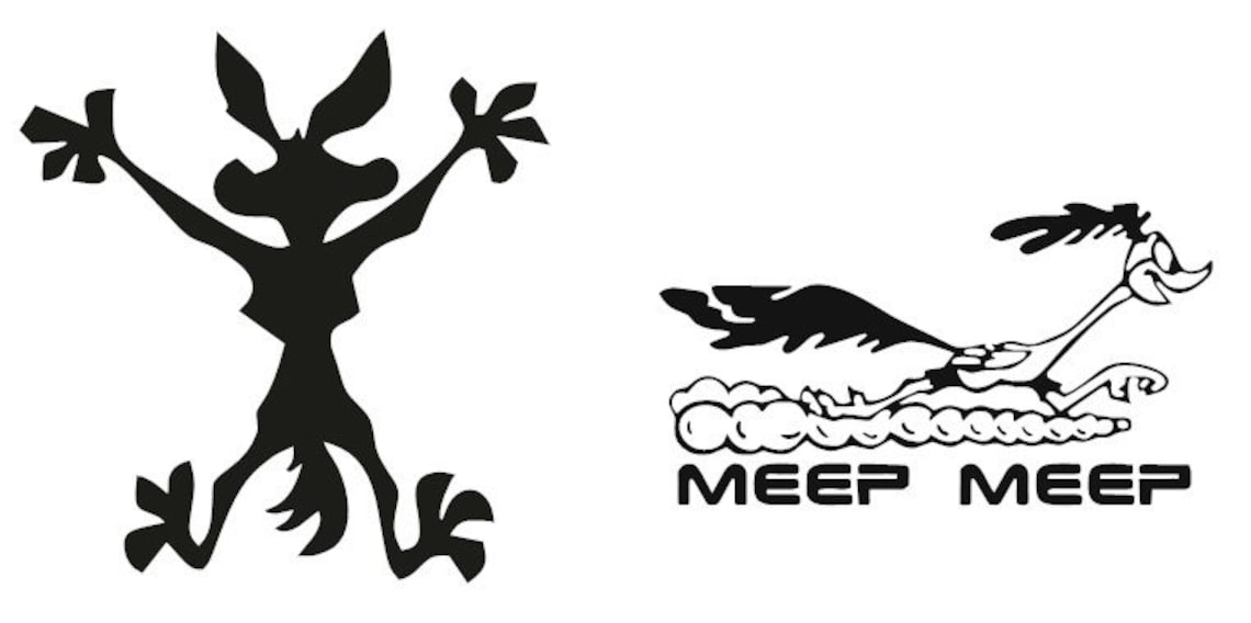 Road Runner and Wile E Coyote Sticker Pack ( 2 Stickers ) - Etsy