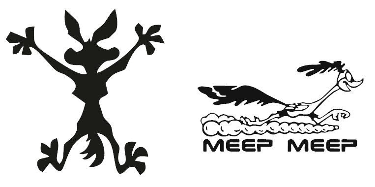 Road Runner and Wile E Coyote Sticker Pack ( 2 Stickers ) - Etsy