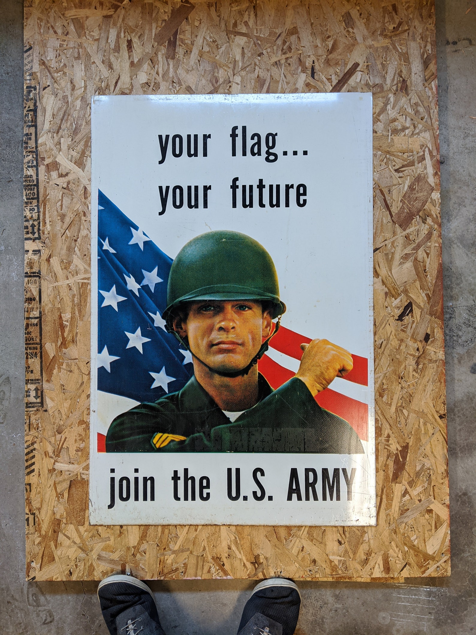 Vintage Army Recruiting Sign your Flag Your Future | Etsy