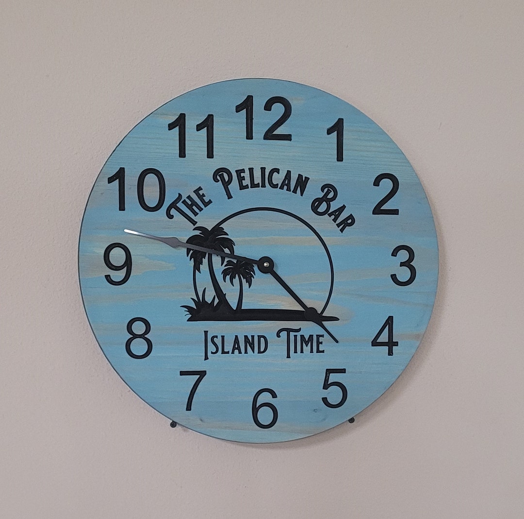 Personalized Round Wall Clock, Pool Clock, Bar Clock, Shop Clock ...