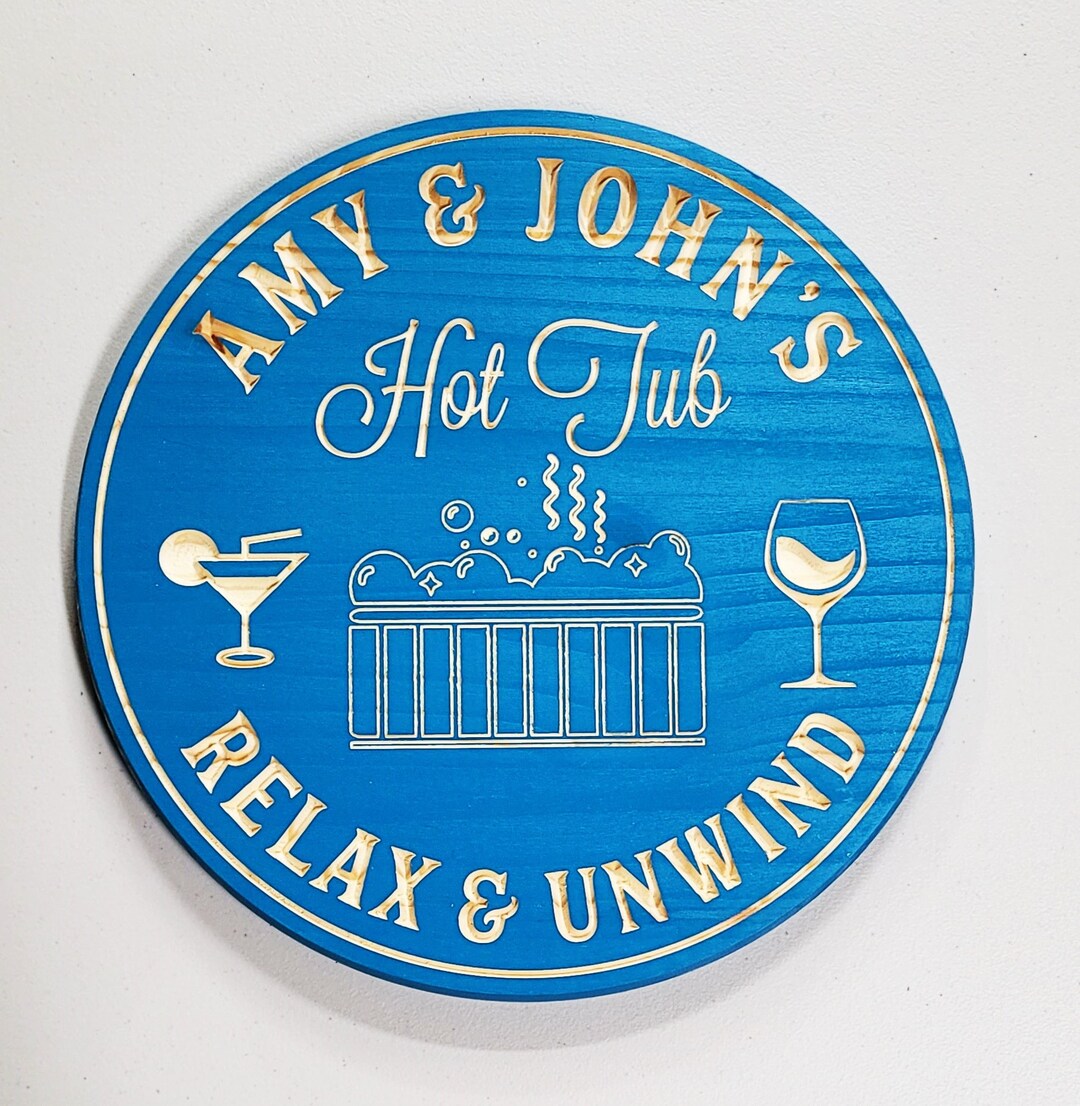 Personalized Hot Tub Sign Hot Tub Decor Jacuzzi Sign Hot - Etsy