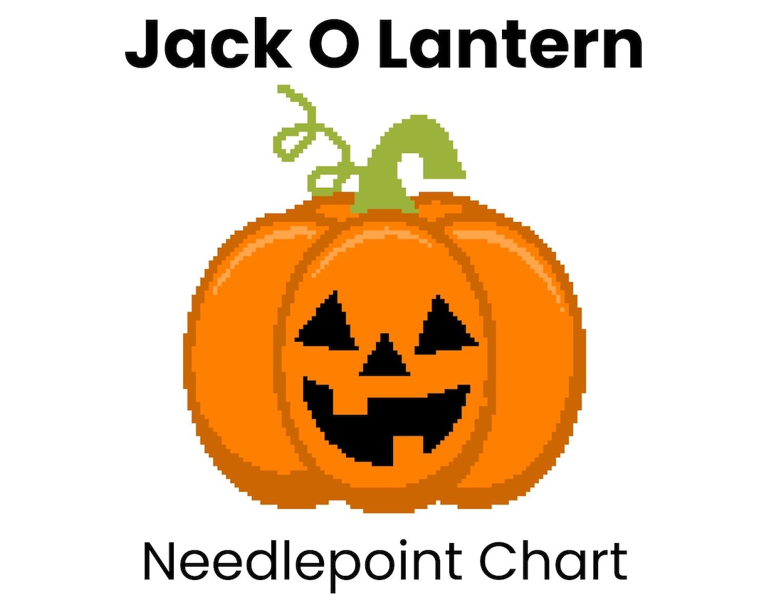 Jack O Lantern Needlepoint Chart - Etsy