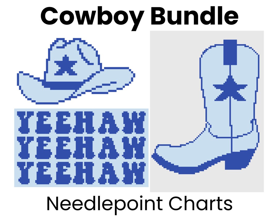 Cowboy Bundle Needlepoint Charts - Etsy