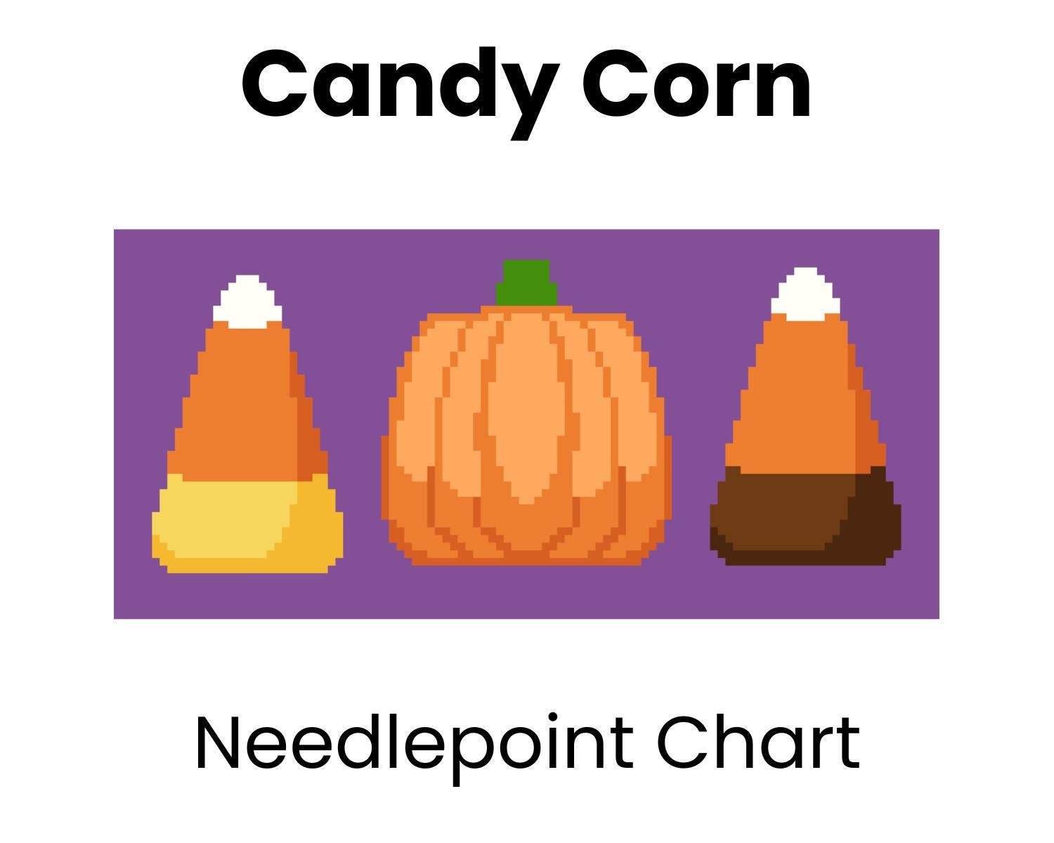 Candy Corn Needlepoint Chart - Etsy
