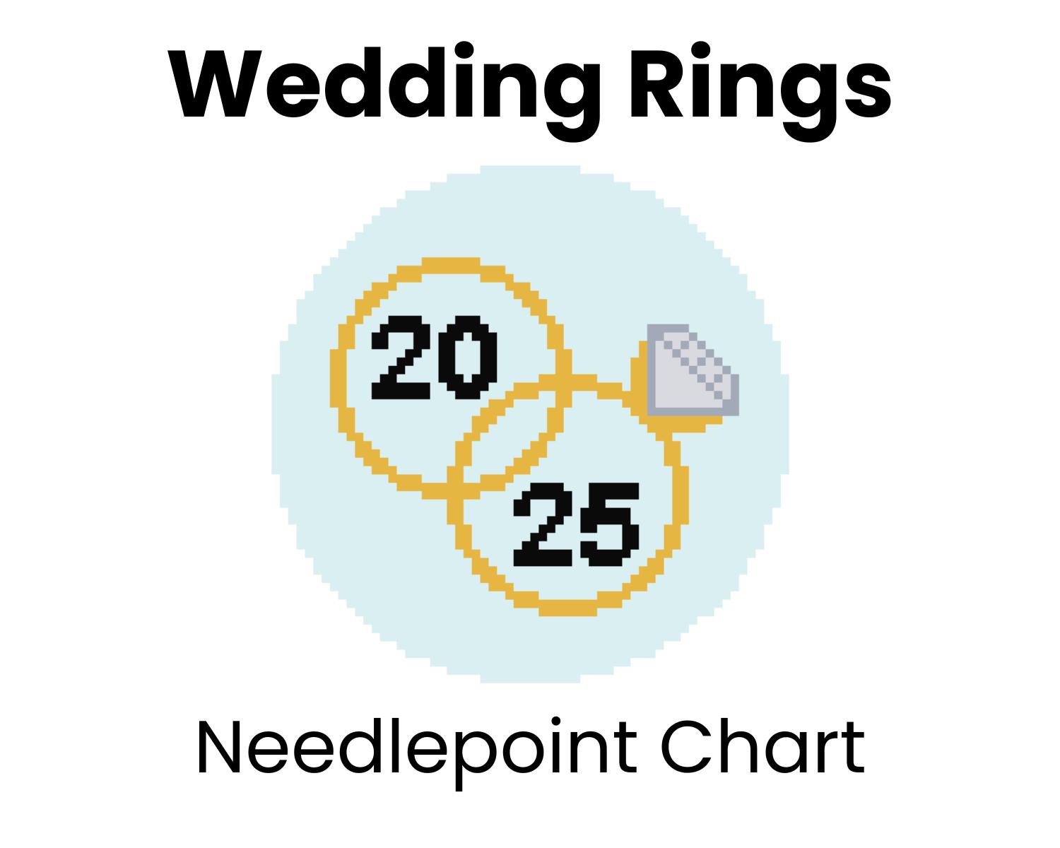 Wedding Rings Needlepoint Chart - Etsy