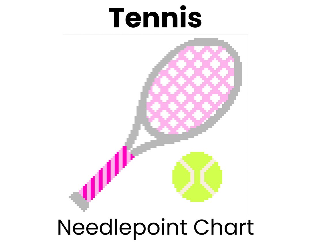 Tennis Racket Needlepoint Chart - Etsy