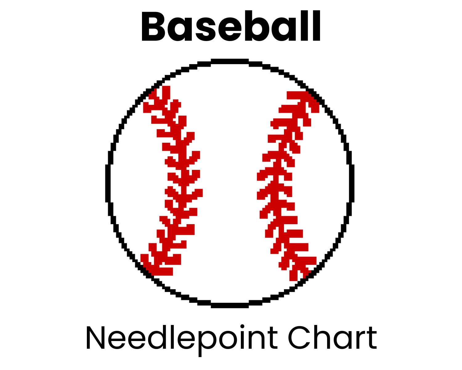 Baseball Needlepoint Chart - Etsy