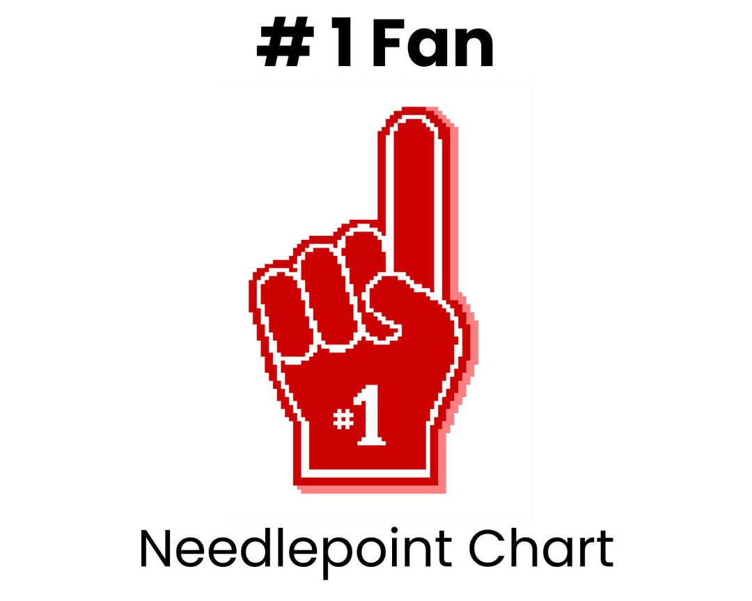 Foam Finger Needlepoint Chart - Etsy