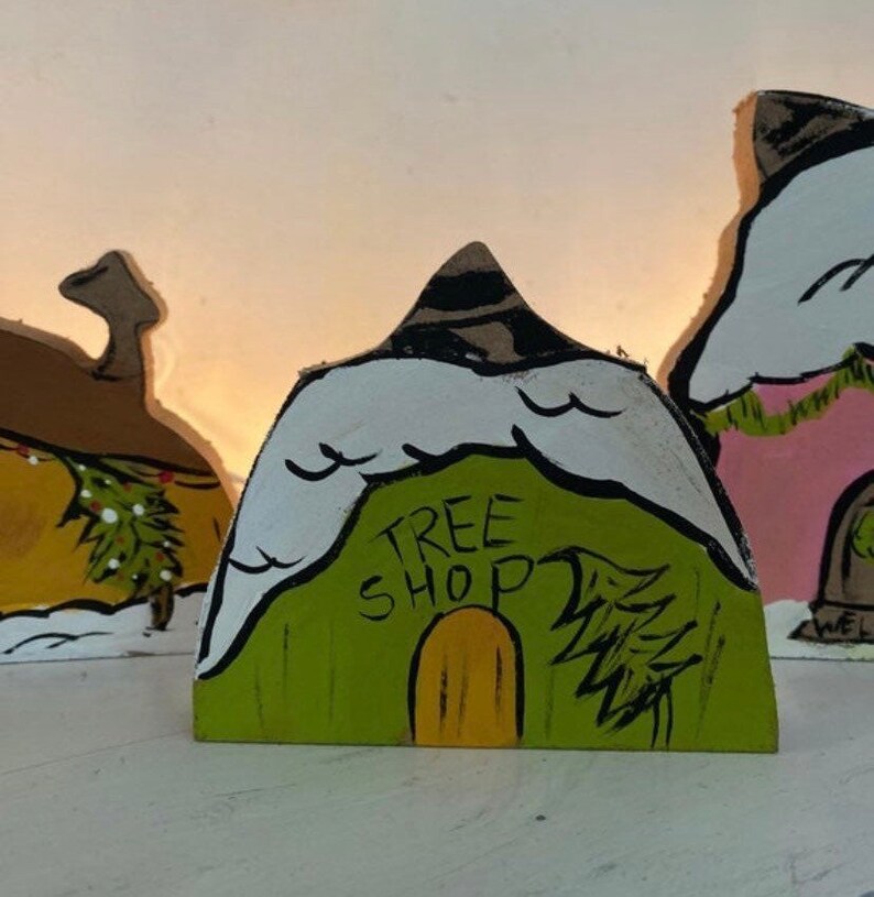 The Grinch Whoville Town Inspired Tiered Tray Decorations. - Etsy