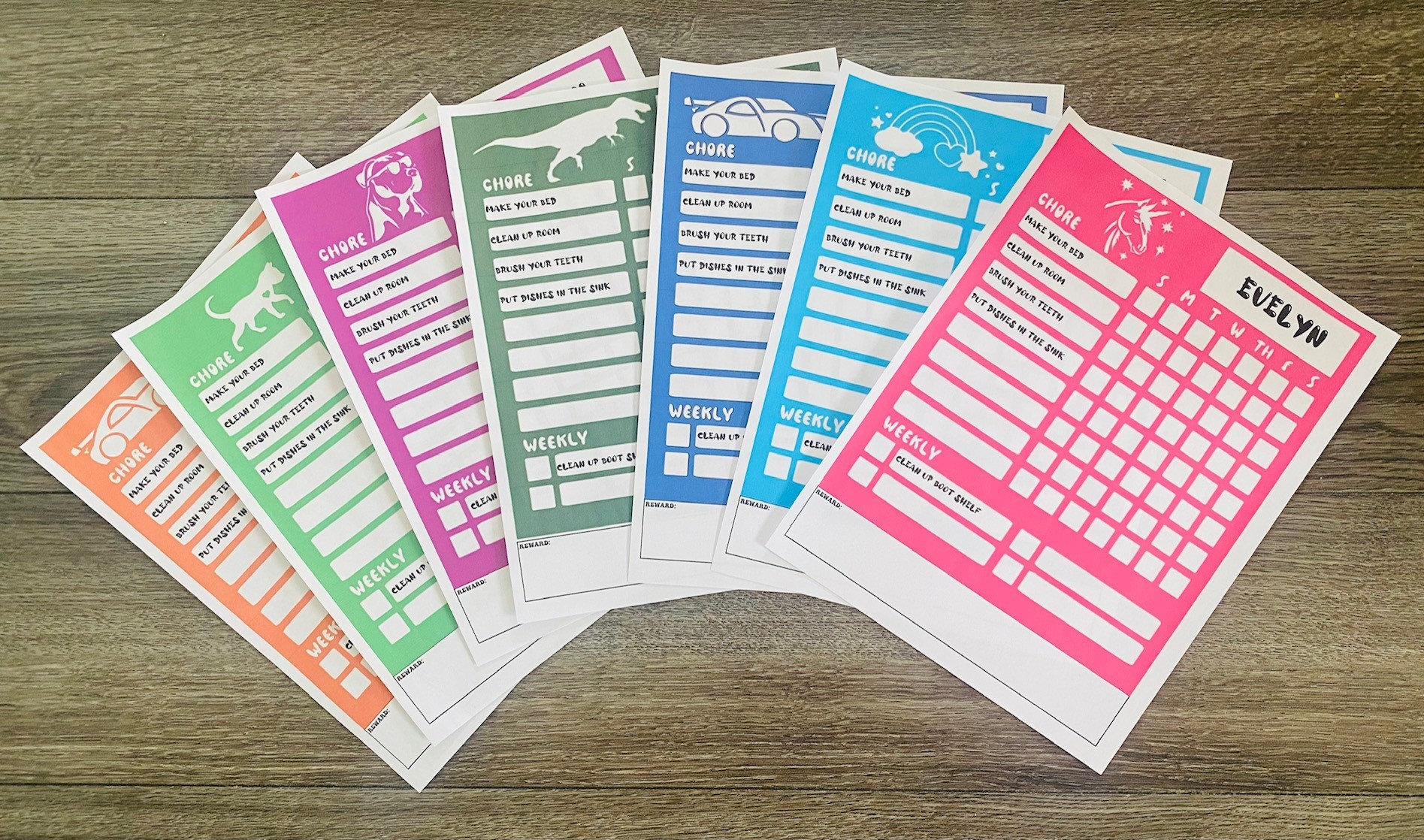 Printable Kid's Chore Chart, Racecar Car, Child Responsibility Chart ...