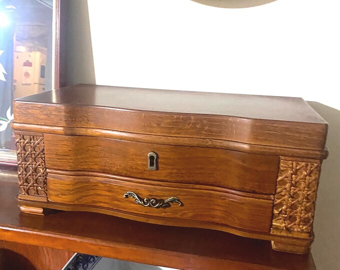 Vintage Rosalco the Commodore Collection Wooden Jewelry Box With Key - Etsy