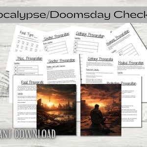 Apocalypse Doomsday Prepper Binder Checklist | Survival Emergency ...