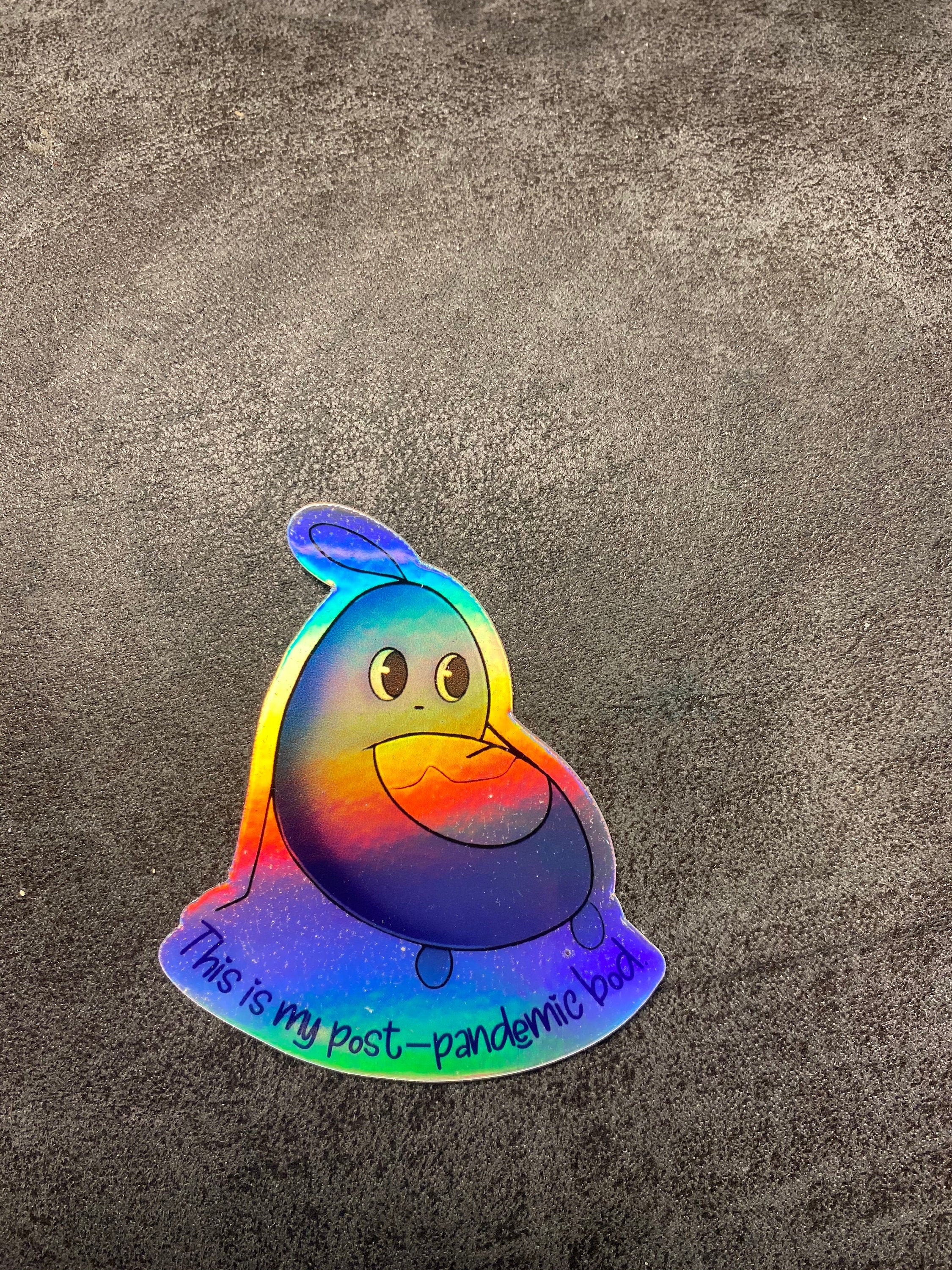 Holographic Vinyl Bean Post-pandemic Body Decorative Sticker Bean ...
