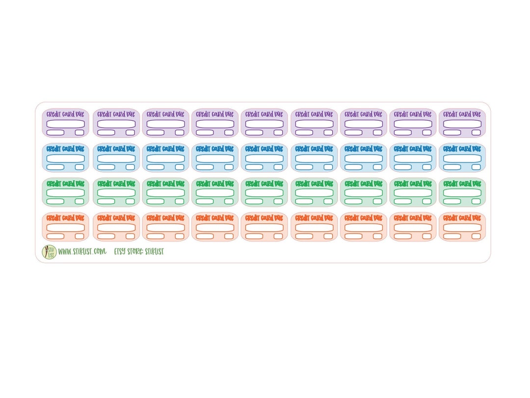 Bill Pay Stickers | Budget Planner Stickers - Etsy