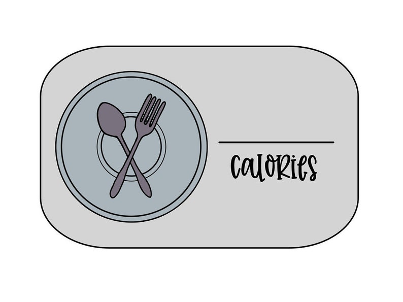 Calorie Counter Calorie Tracker Sticker -- 60 Individual Daily Stickers ...