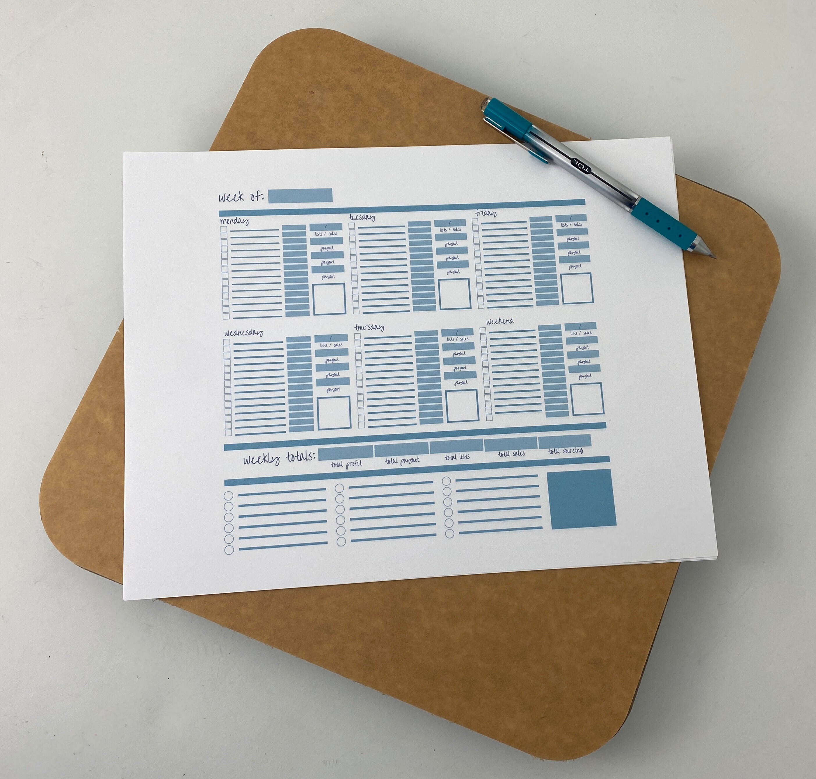 Weekly Sales and Listing Summary Tracker Small Business Reseller ...