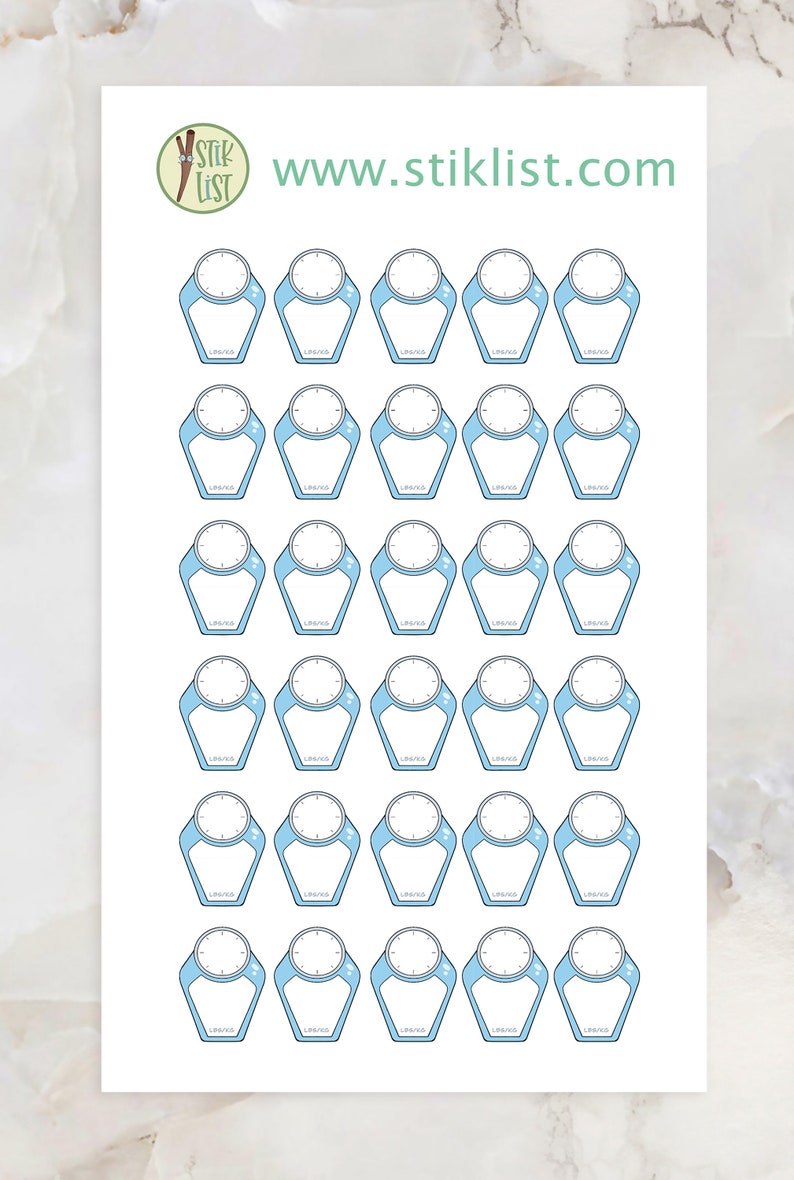 Scale / Weight Stickers for Planners, Journals, and Calendars - Etsy