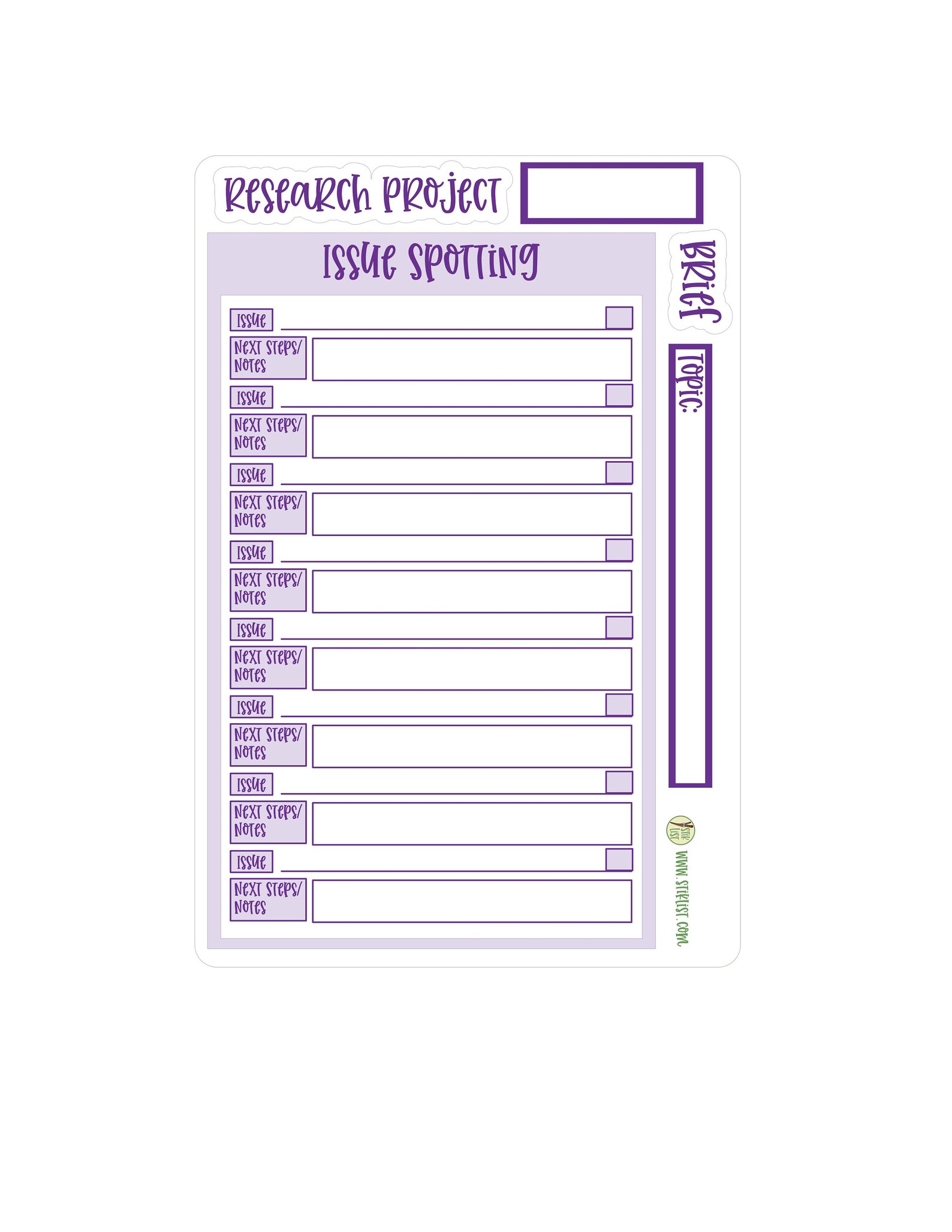 Legal Issue Spotting Summary Template / Legal Research / | Etsy