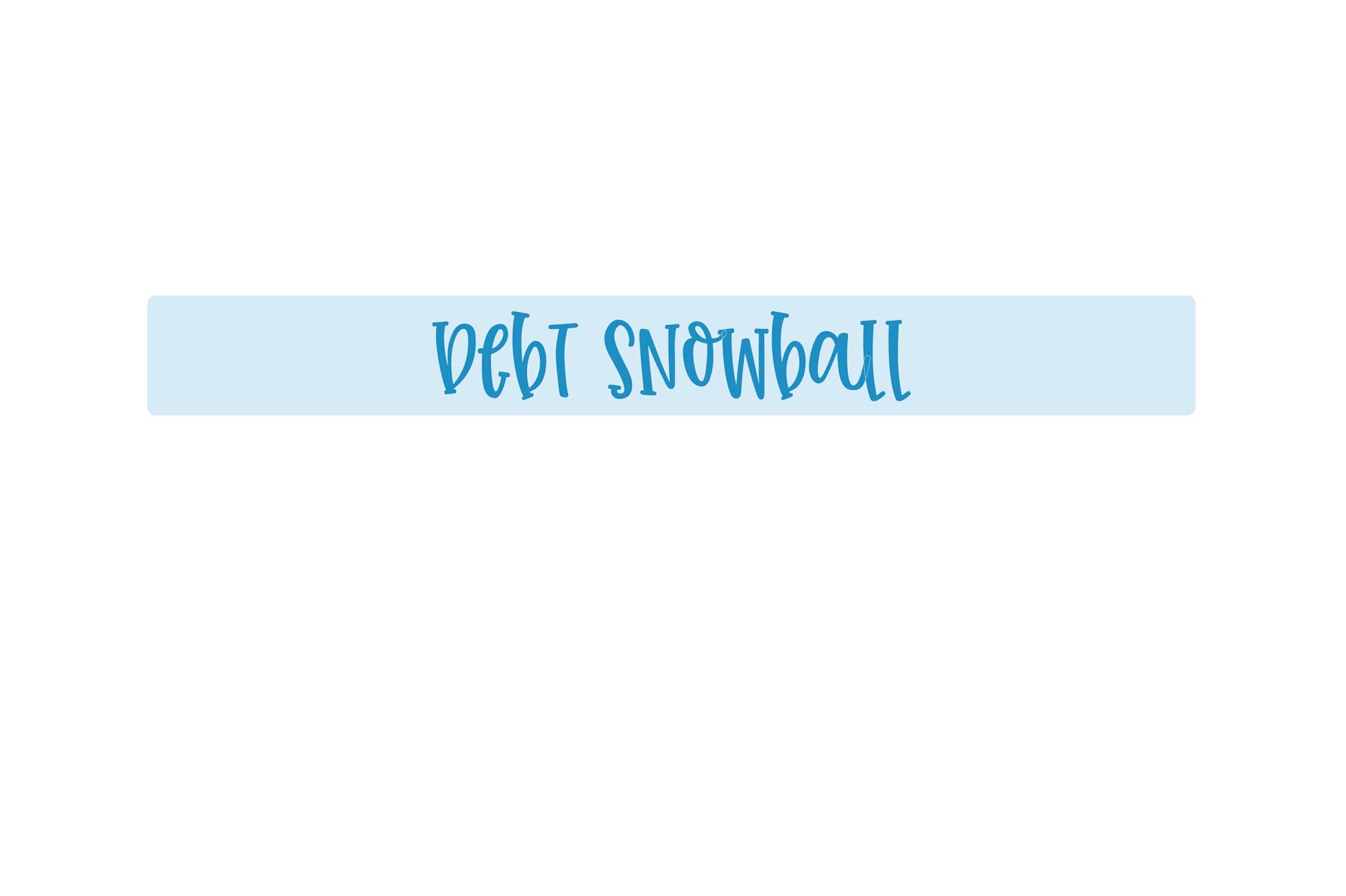 Digital Download of Debt List Budgeting Sticker for Debt Snowball ...