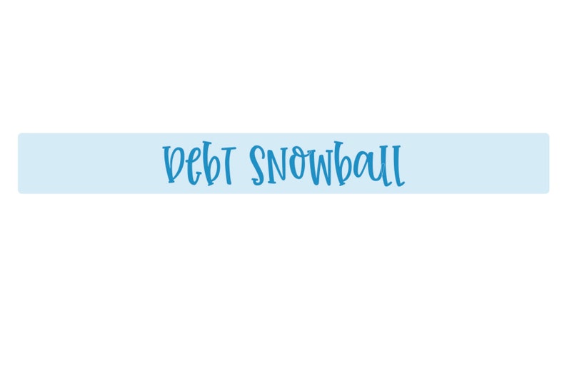 Debt List Budgeting Sticker for Debt Snowball or Other Debt | Etsy