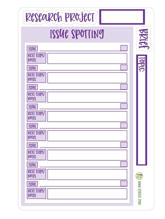 Legal Issue Spotting Summary Stickers / Legal Stickers / | Etsy