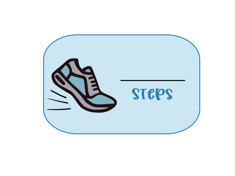 Daily Step Tracker Sticker -- "step by Step" for Planner, Journal, or ...